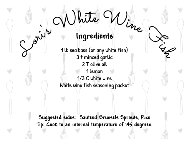 White Wine Fish Seasoning Packet & Recipe Card – C3 Bros Spices